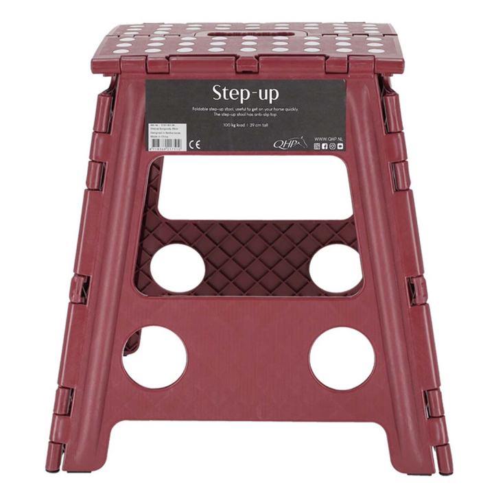 QHP Folding Stool Step-Up Bordeaux → Equinest