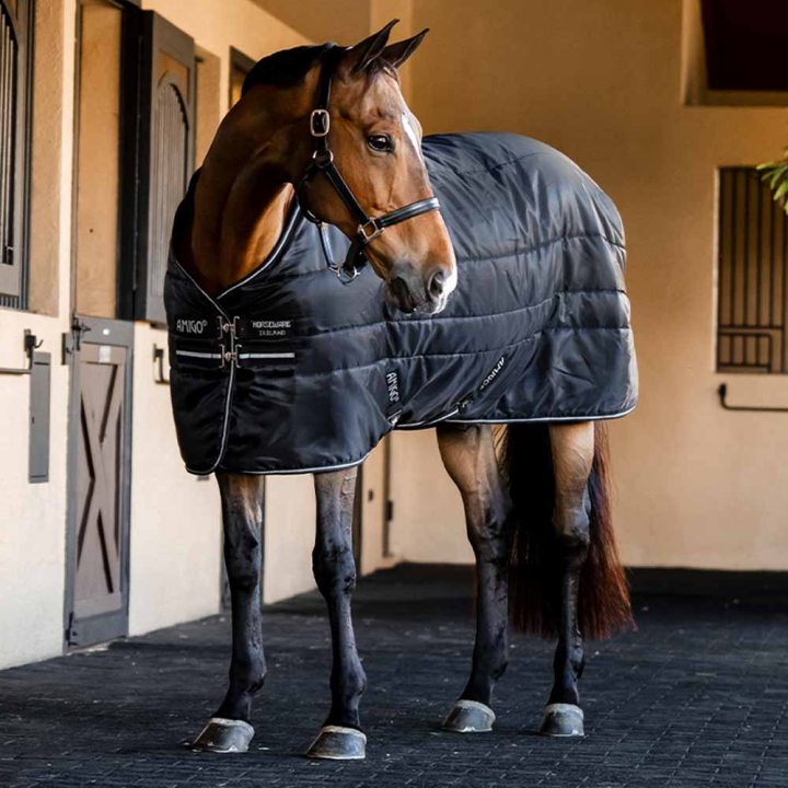 Horseware Stable Rug Amigo Insulator Ripstop 210D 100g Black/Silver → ...