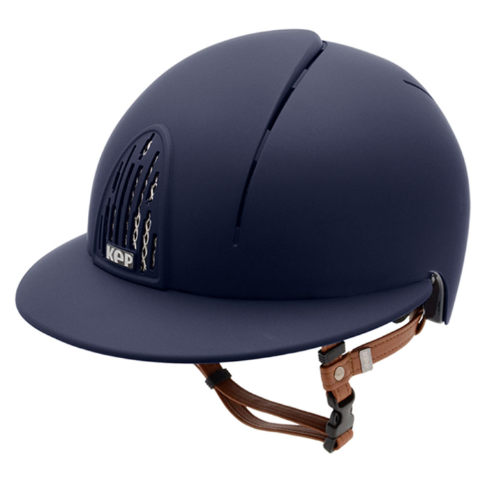 KEP Italia Riding Helmet Cromo Smart Polo Matt Beige Chinstrap Navy ...