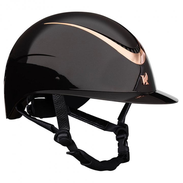 Karben Riding Helmet Alina Ellipse Glossy Black/Rose Gold → Equinest