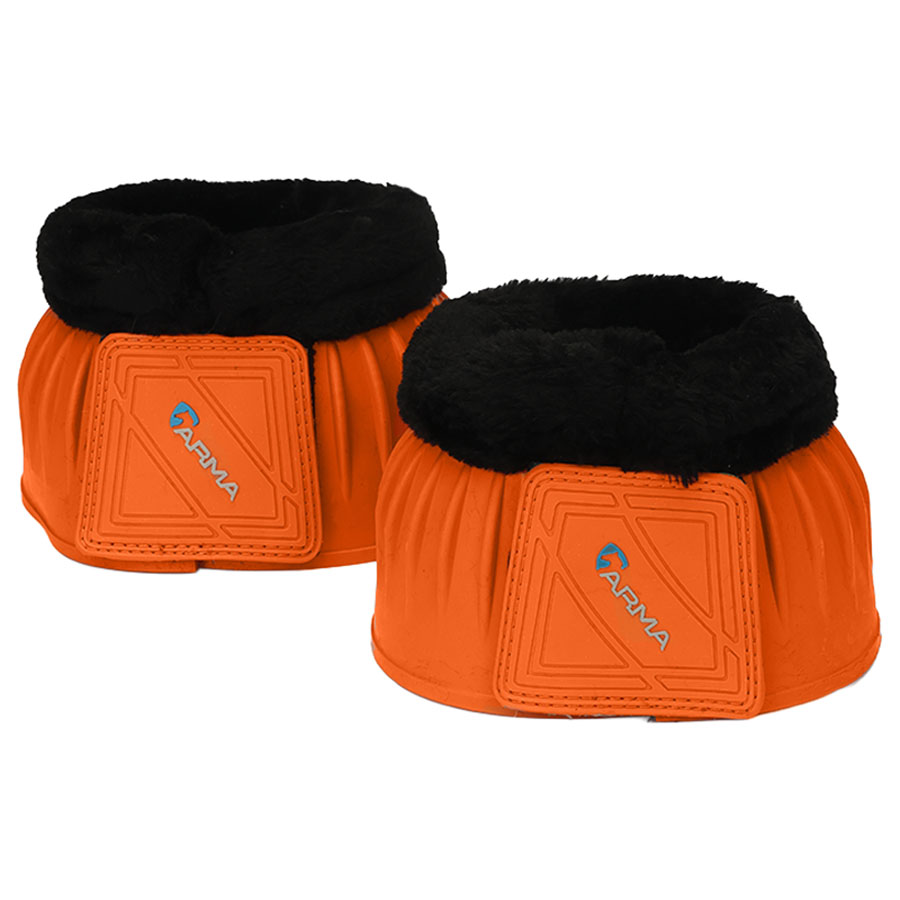 Arma Fleece Rubber Bell Boots Orange → Equinest